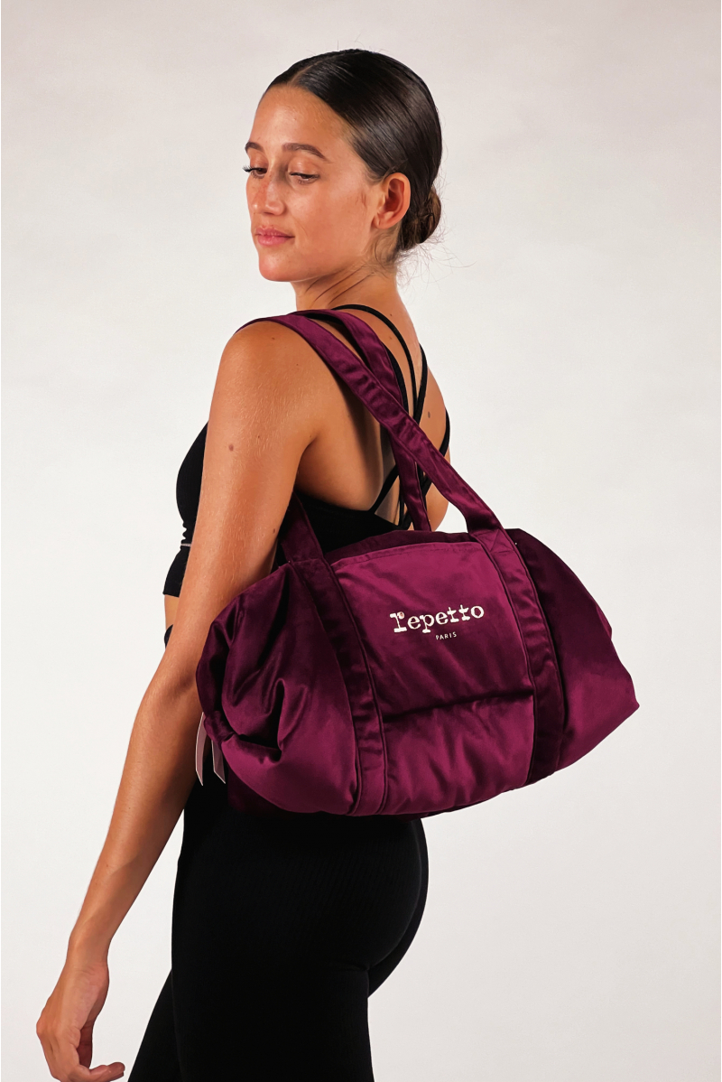 Sac Repetto Polochon velours B0232V nénuphar - Mademoiselle Danse