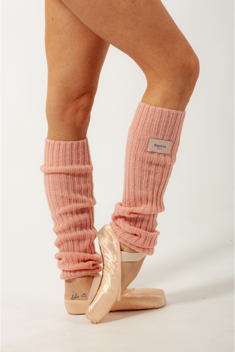 Guetres de danse roses en maille Repetto - Mademoiselle Danse
